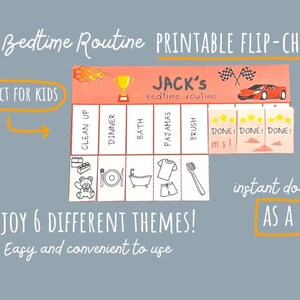 PRINTABLE Toddler Bedtime Routine, Bedtime Routine Flip Chart - Etsy