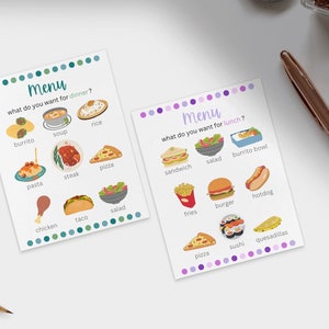 PRINTABLE Play Menus | Breakfast, Lunch, Dinner, Dessert, Snack Menus ...