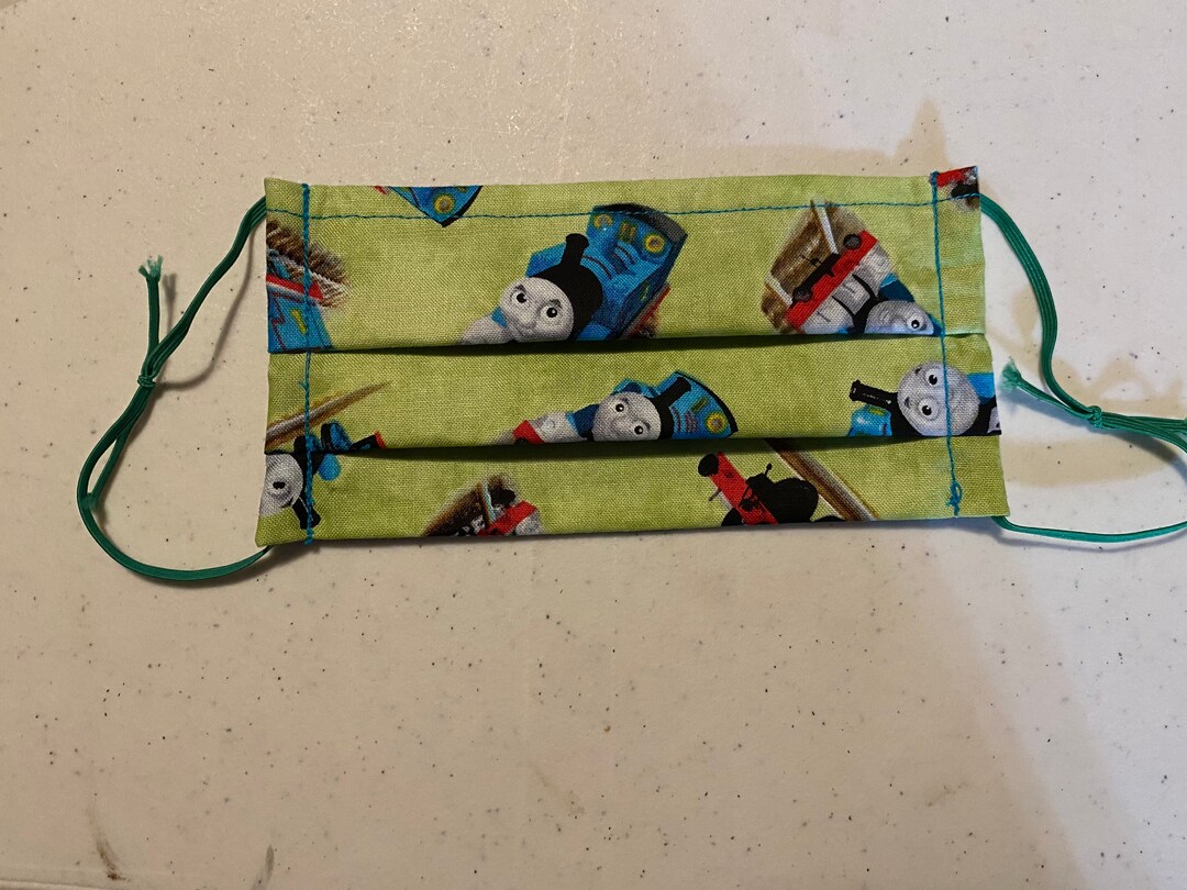 Green Thomas the Train Face Mask - Etsy