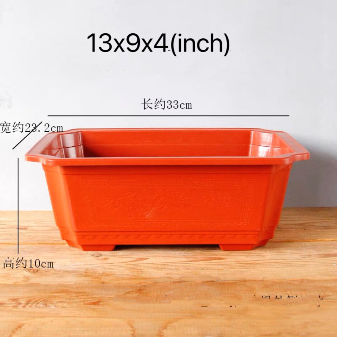 5 Rectangle Plastic Flower Pots for Indoor & Outdoor Gardening ,good ...