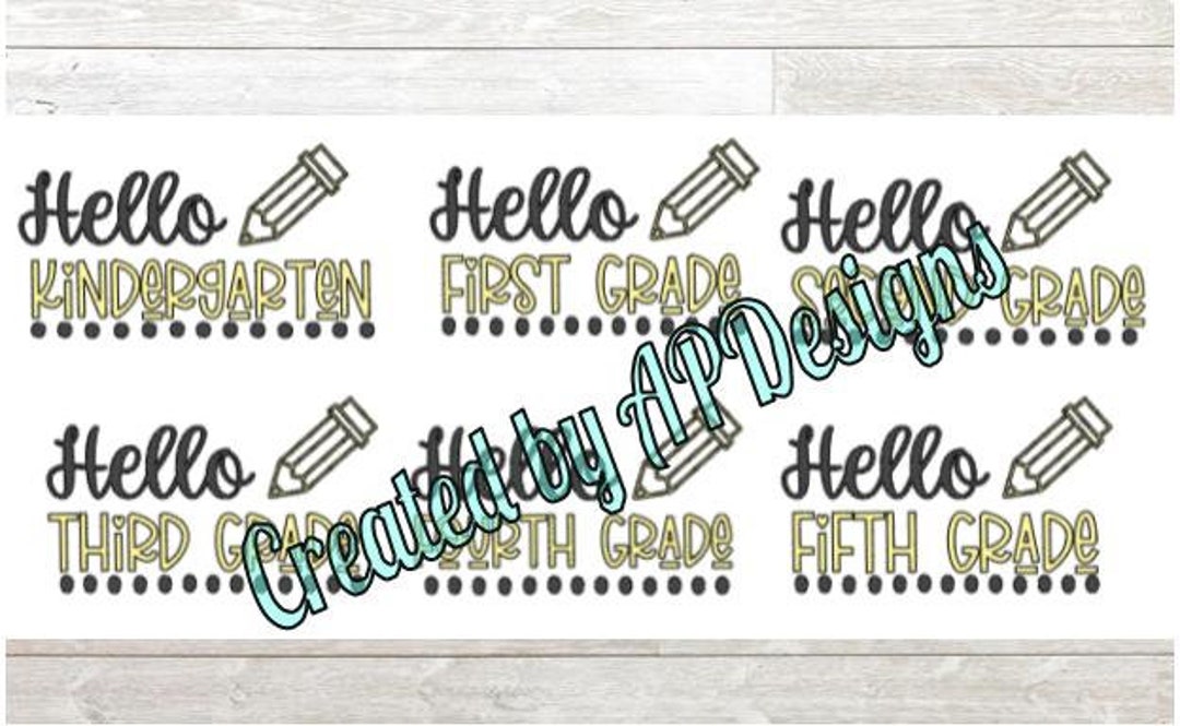 Hello Grade Back to School SVG - Etsy