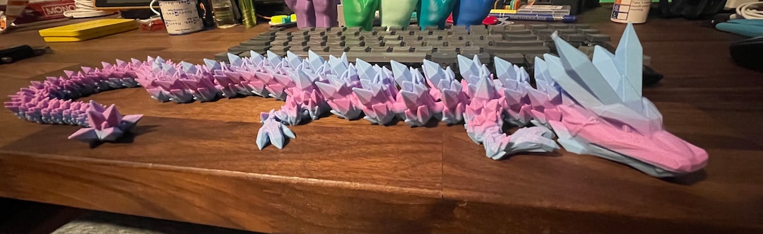 3D Printed Articulated Dragon 2ft - Etsy