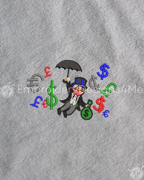 Mr Monopoly Man Falling With Umbrella Cash Money Currency - Etsy