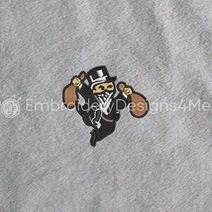 Mr Monopoly Man Bandit Robber Gunman Money Bank Embroidery Design - Etsy