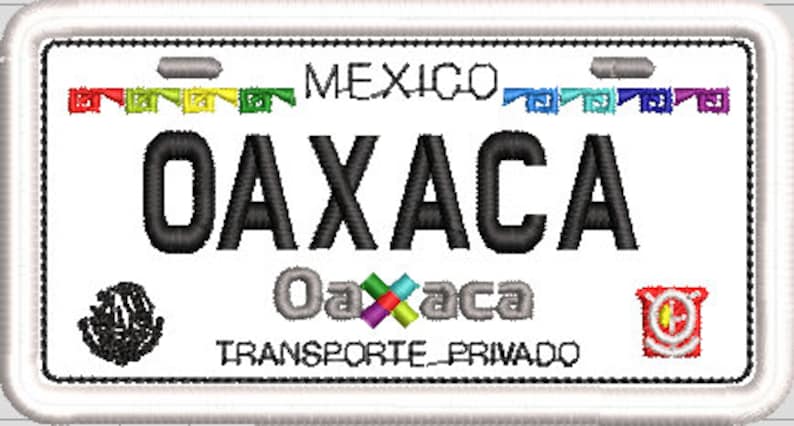 Oaxaca Car Mexican License Driving Plate Mexico Placa - Etsy