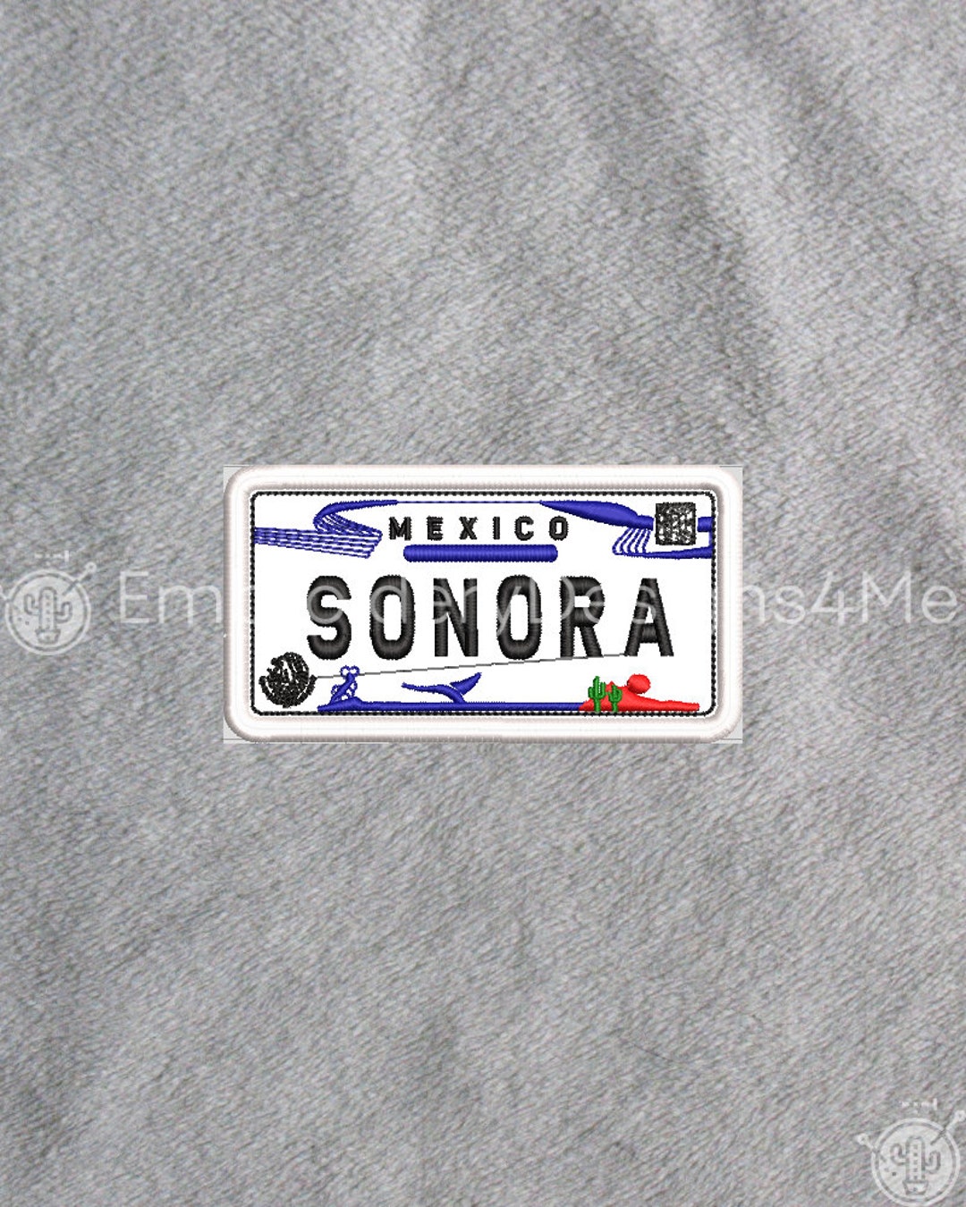 Sonora Car Mexican License Driving Plate Mexico Placa Embroidery ...