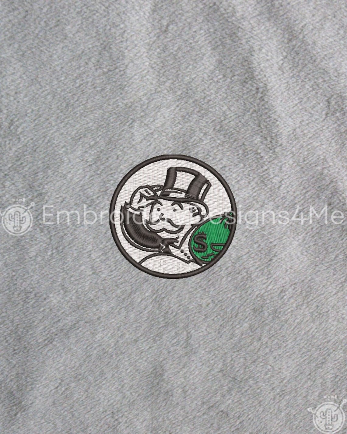 Mr Monopoly Man Running With Bag of Money Cash Circle - Etsy