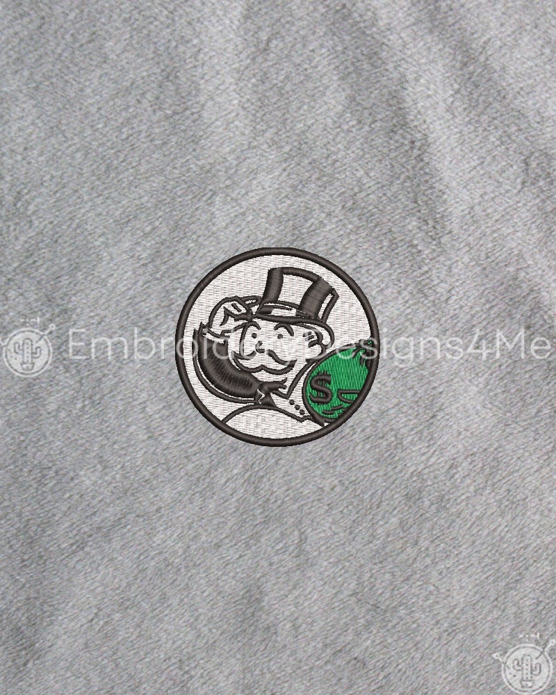 Mr Monopoly Man Running With Bag of Money Cash Circle - Etsy