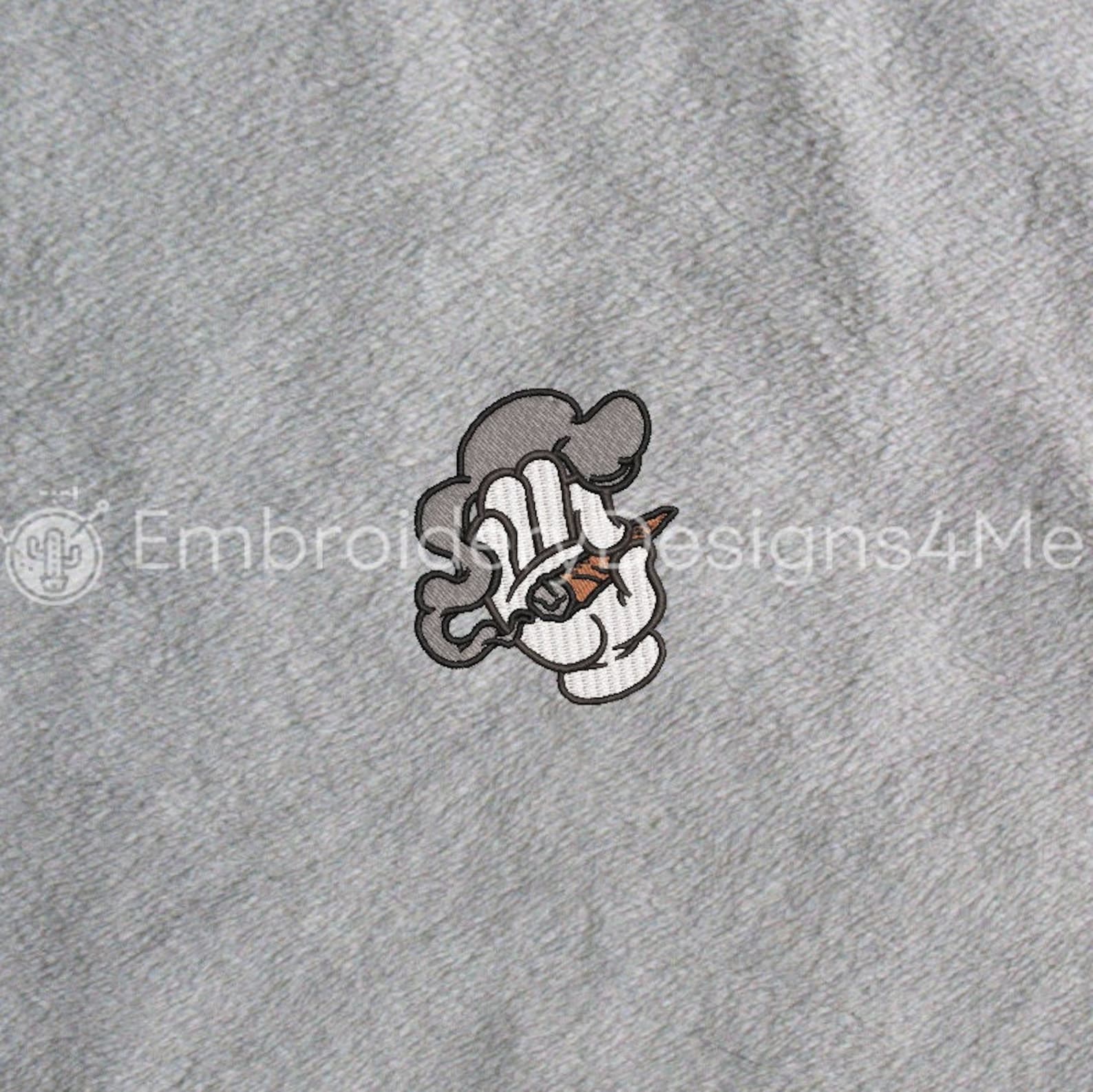 Hand Smoking Smoke Joint Blunt Weed Marihuana Embroidery Design - Etsy