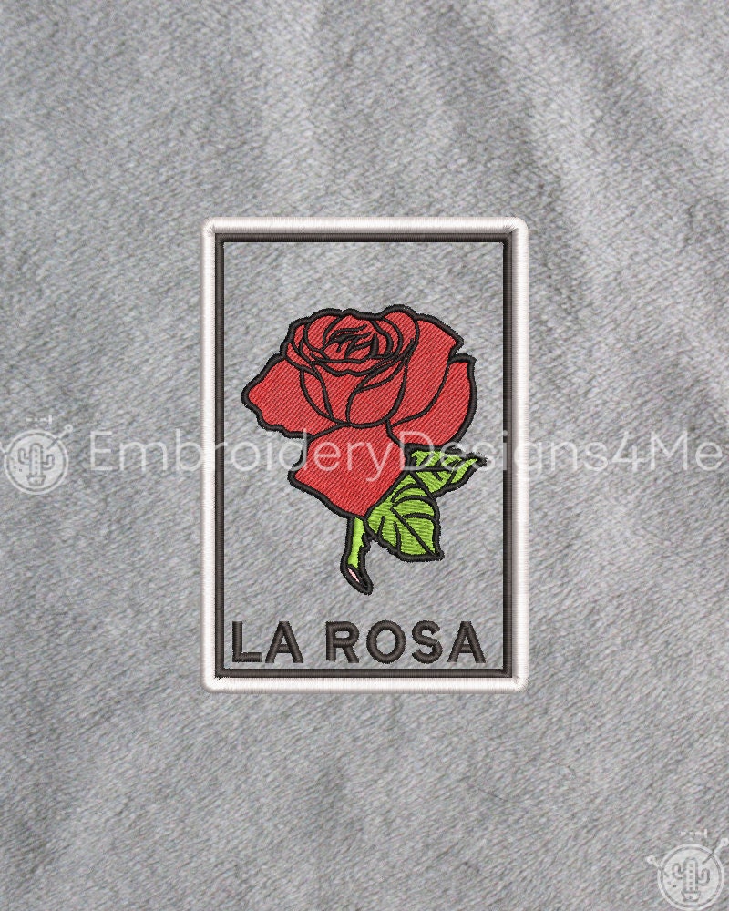 Loteria Mexicana the Rose La Rosa Mexican Bingo Lottery Embroidery ...