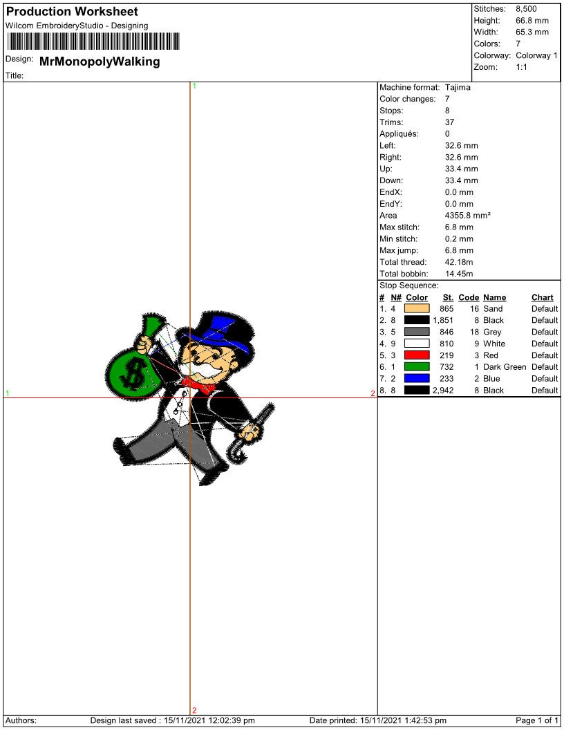 Mr Monopoly Man Walking With Money Embroidery Design - Etsy