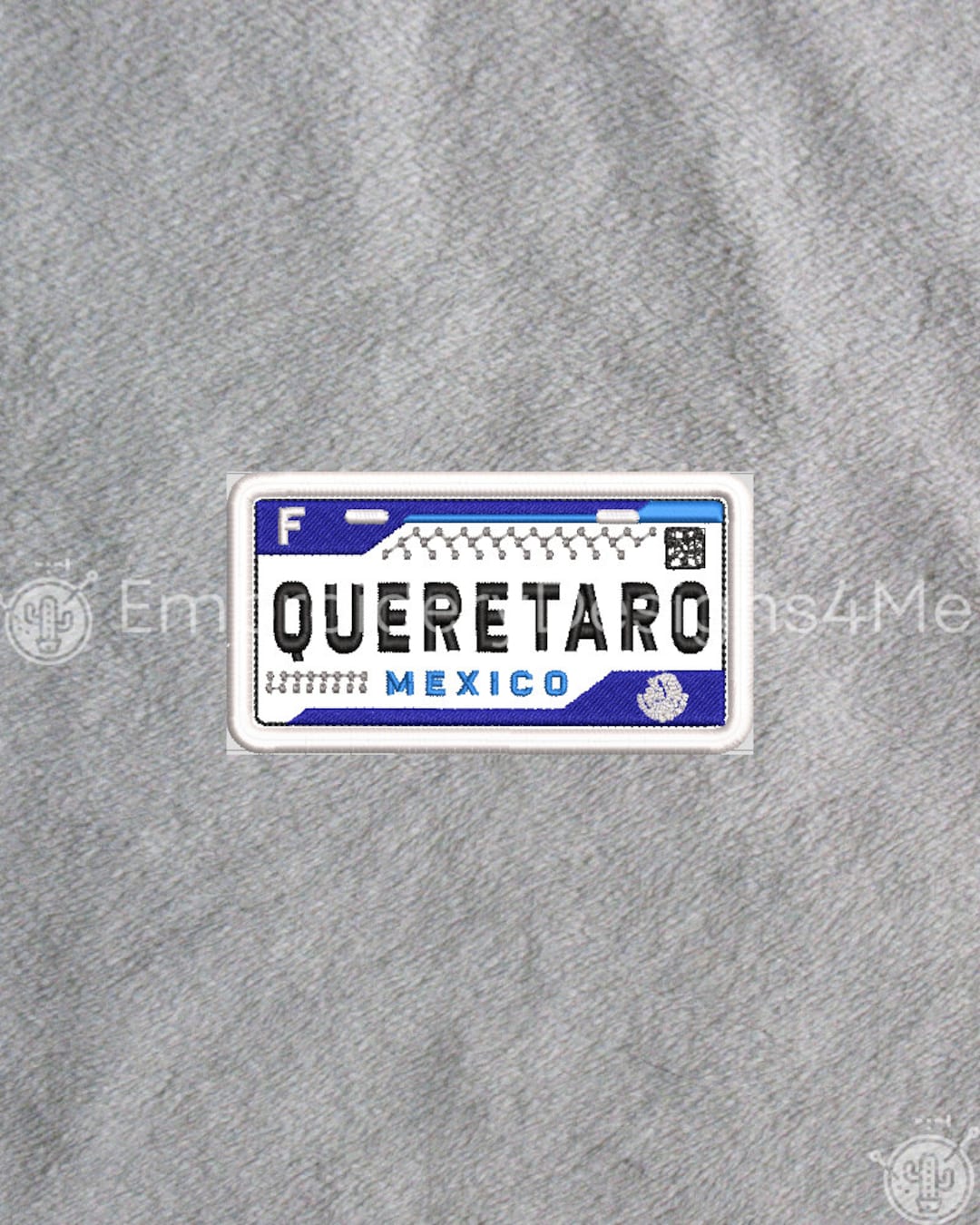 Queretaro Car Mexican License Driving Plate Mexico Placa Embroidery ...