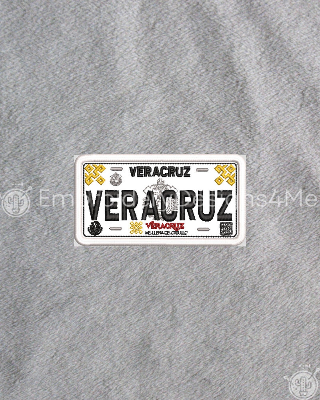 Veracruz Car Mexican License Driving Plate Mexico Placa Embroidery ...