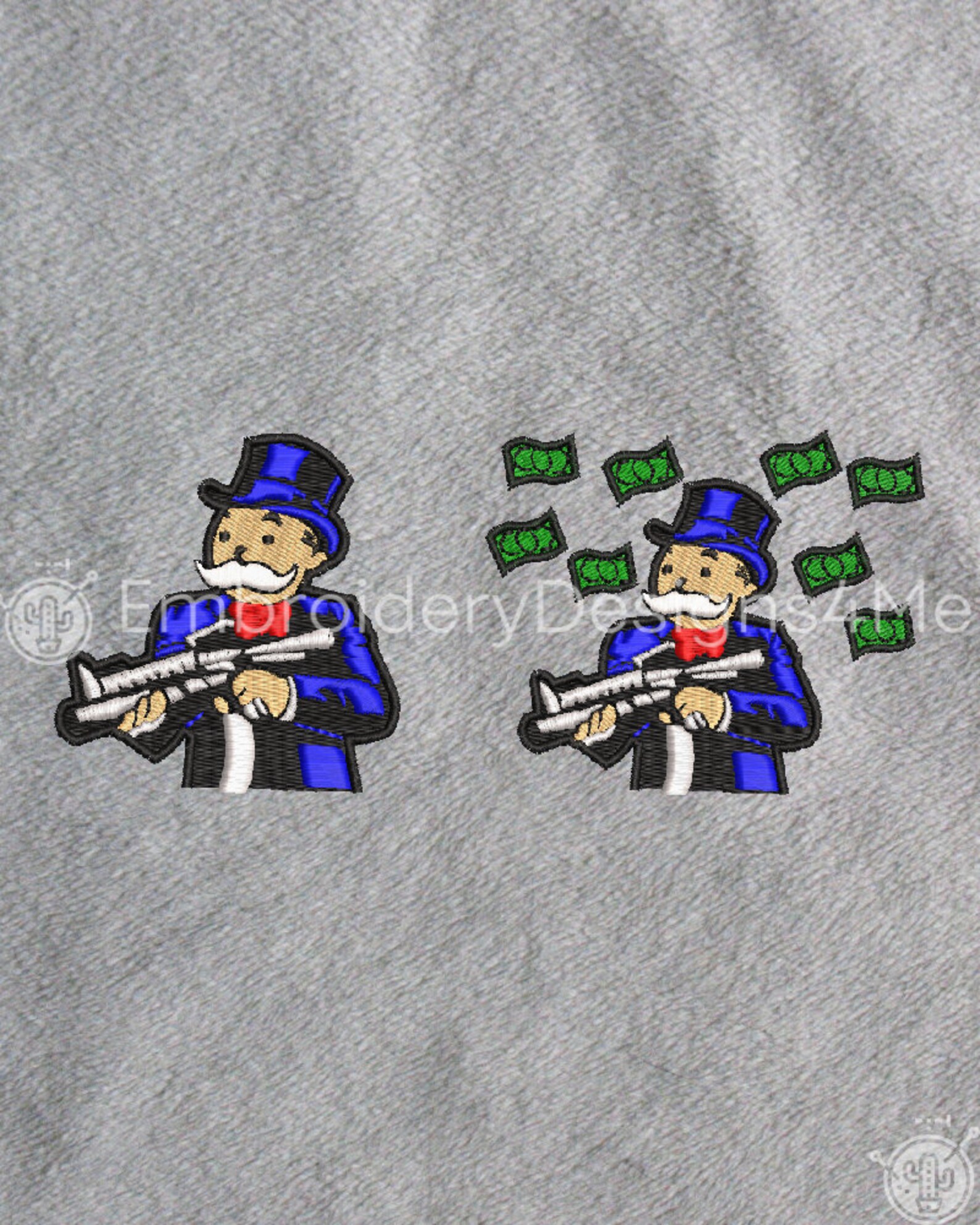 Mr Monopoly Scarface Money Cash Embroidery Design - Etsy