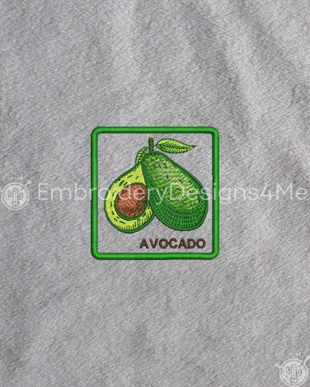 Fashion Hat Patch Avocado Fruit Green Embroidery Design - Etsy