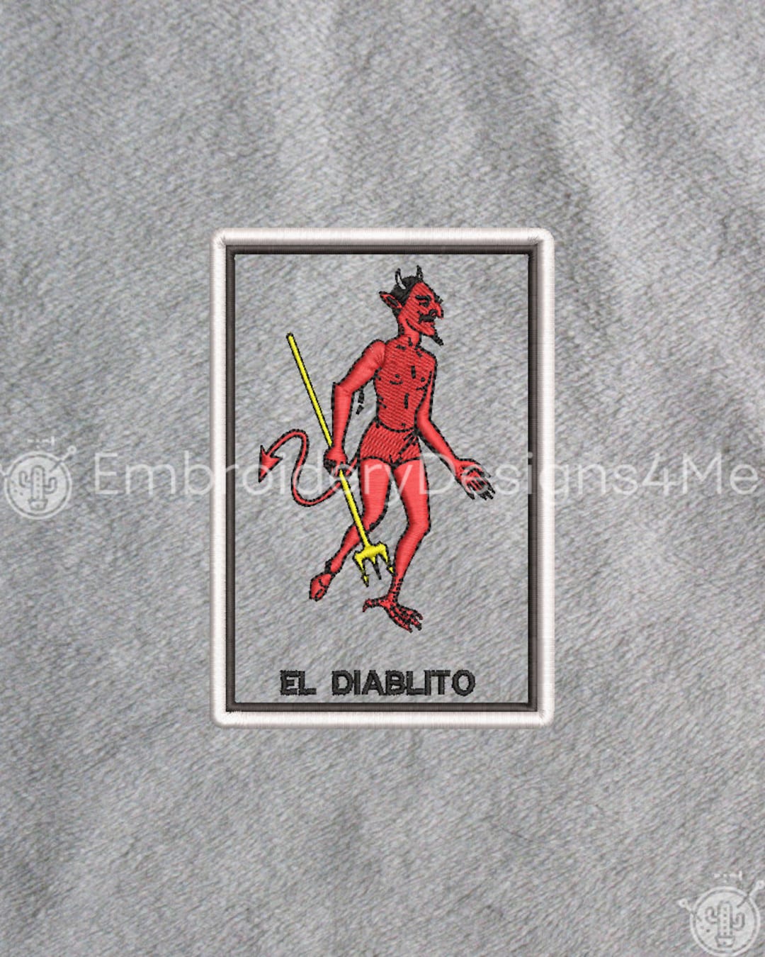 Loteria Mexicana El Diablito the Devil Mexican Bingo Lottery Embroidery ...