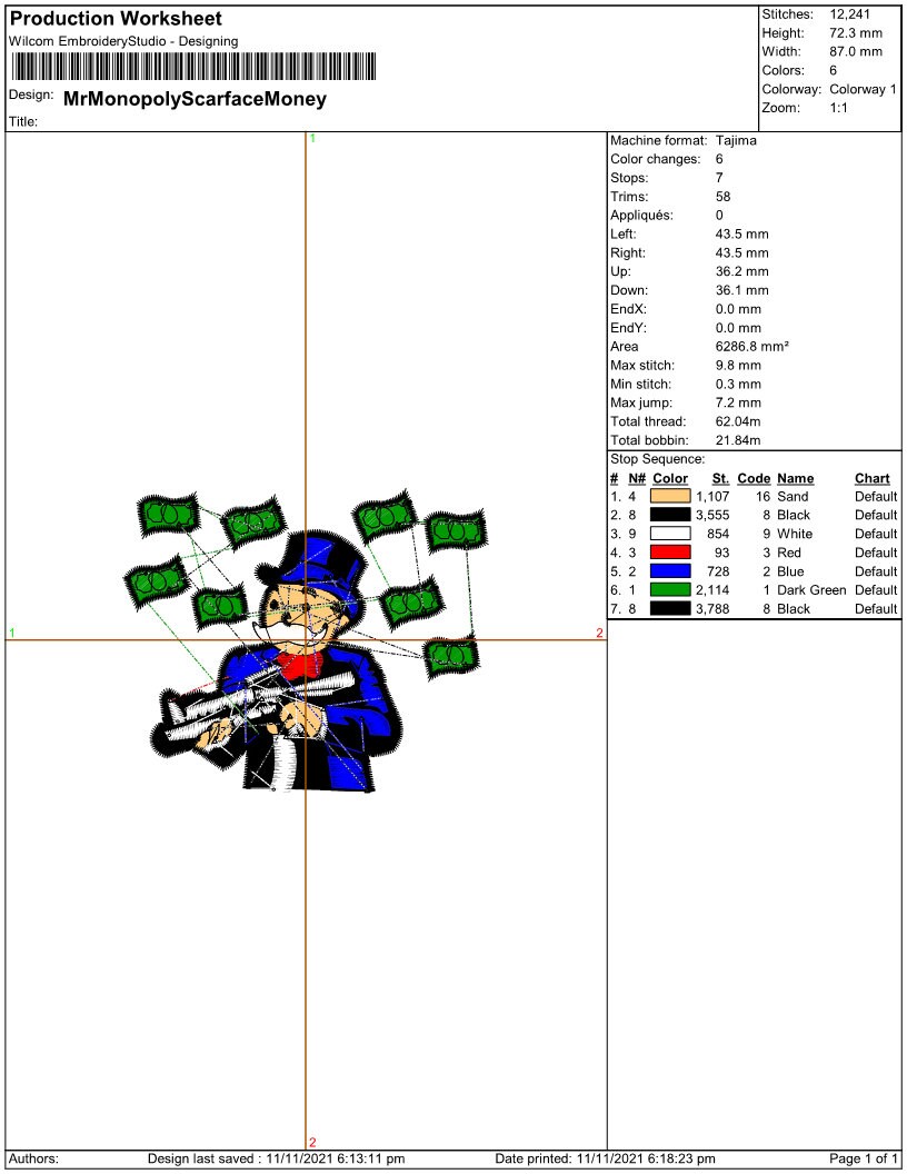 Mr Monopoly Scarface Money Cash Embroidery Design - Etsy