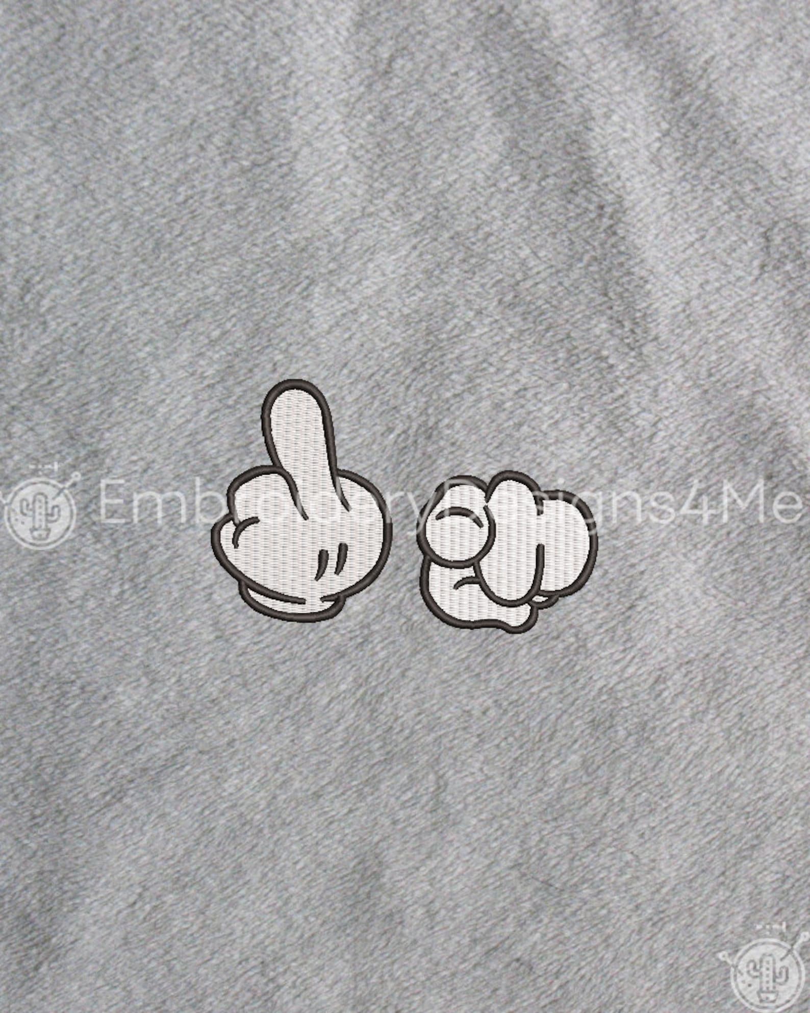 Hands Middle Finger Fck You U Embroidery Design - Etsy