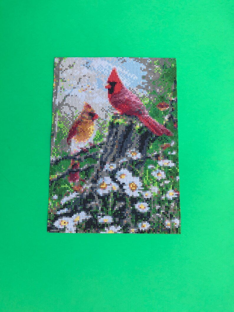 Cardinal Friends Finished Unframed Free Shipping - Etsy