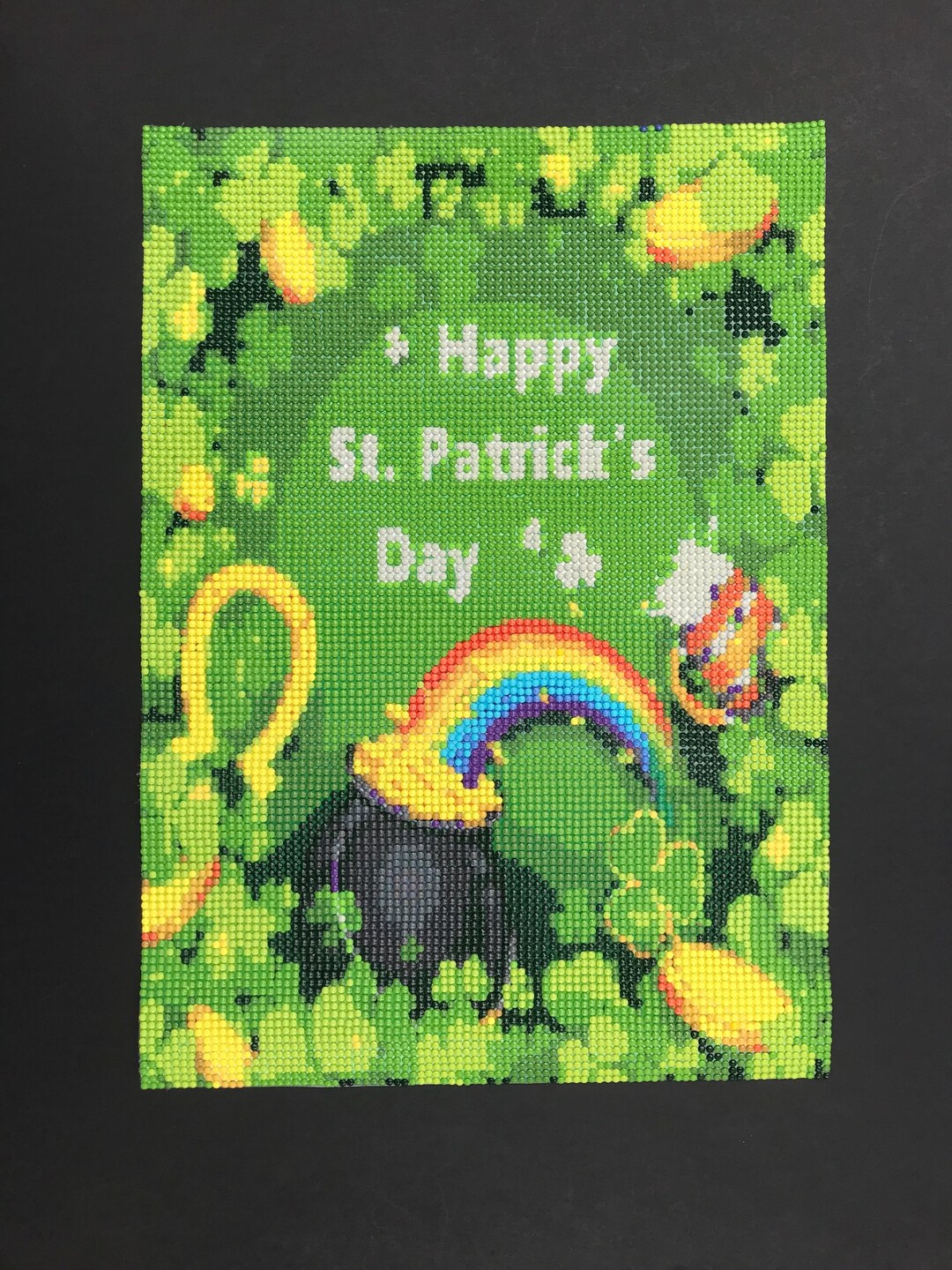 Rainbows and Clover - Finished - Unframed - Free Shipping - Etsy