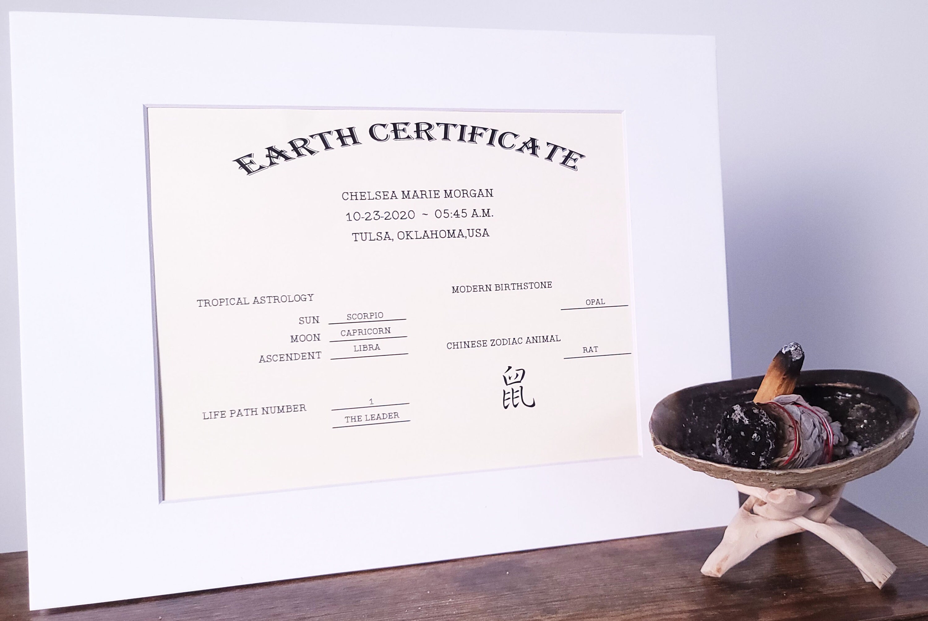 Personalized Earth Certificate - Etsy