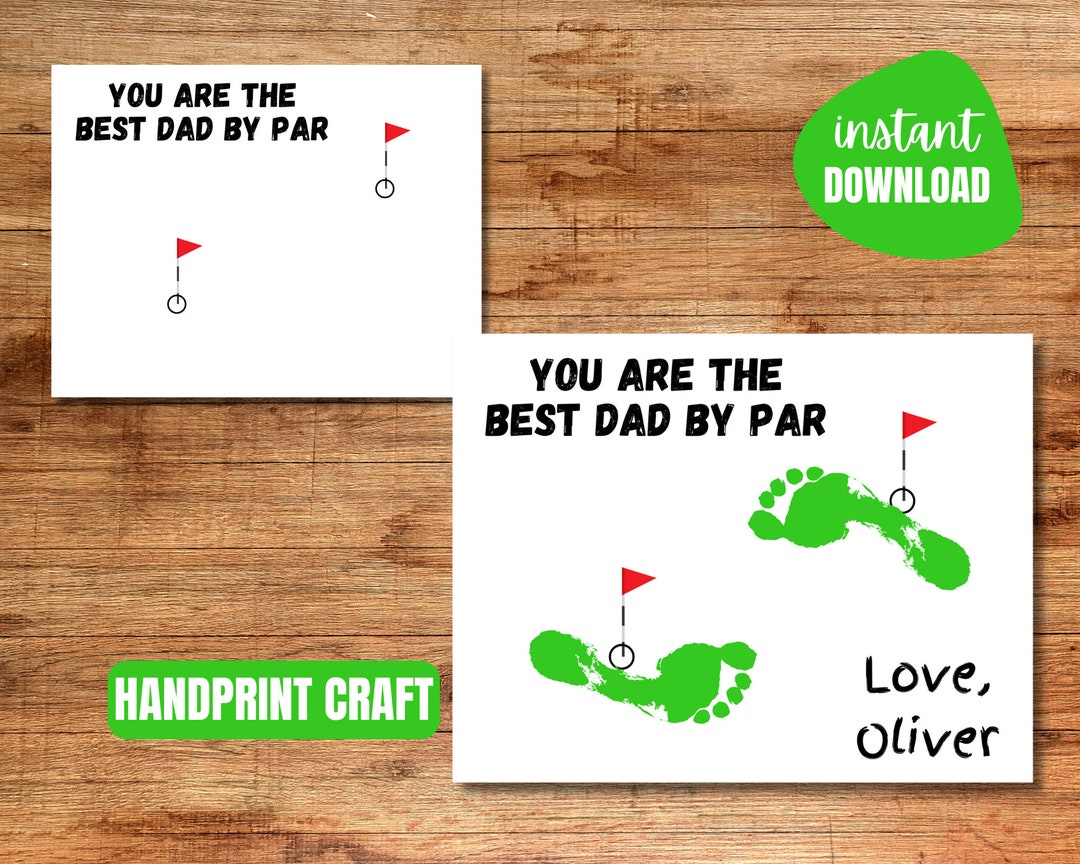 Best Dad by Par Handprint | Father's Day Craft | Golf Printable ...