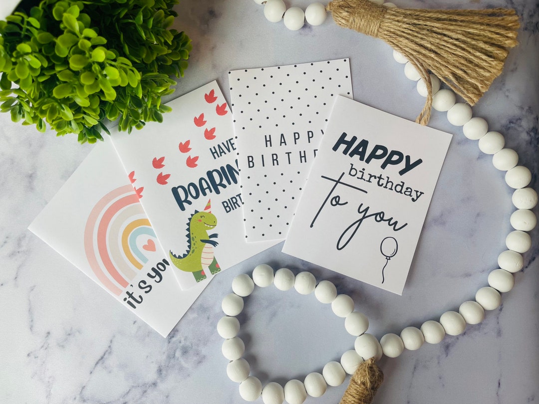 Printable Greeting Card Set: Birthday, Thank You, Congrats (instant ...