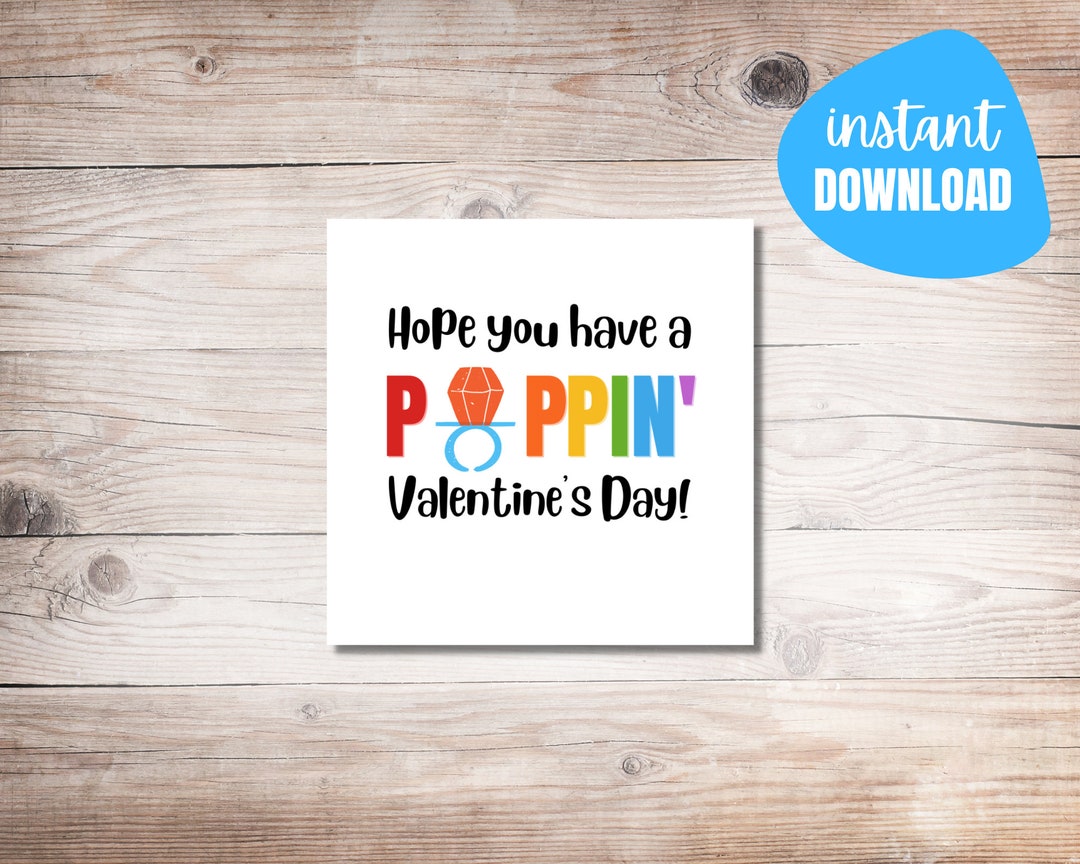 Ring Pop Valentine's Cards | Poppin Valentine's | Rainbow Gift Tags ...