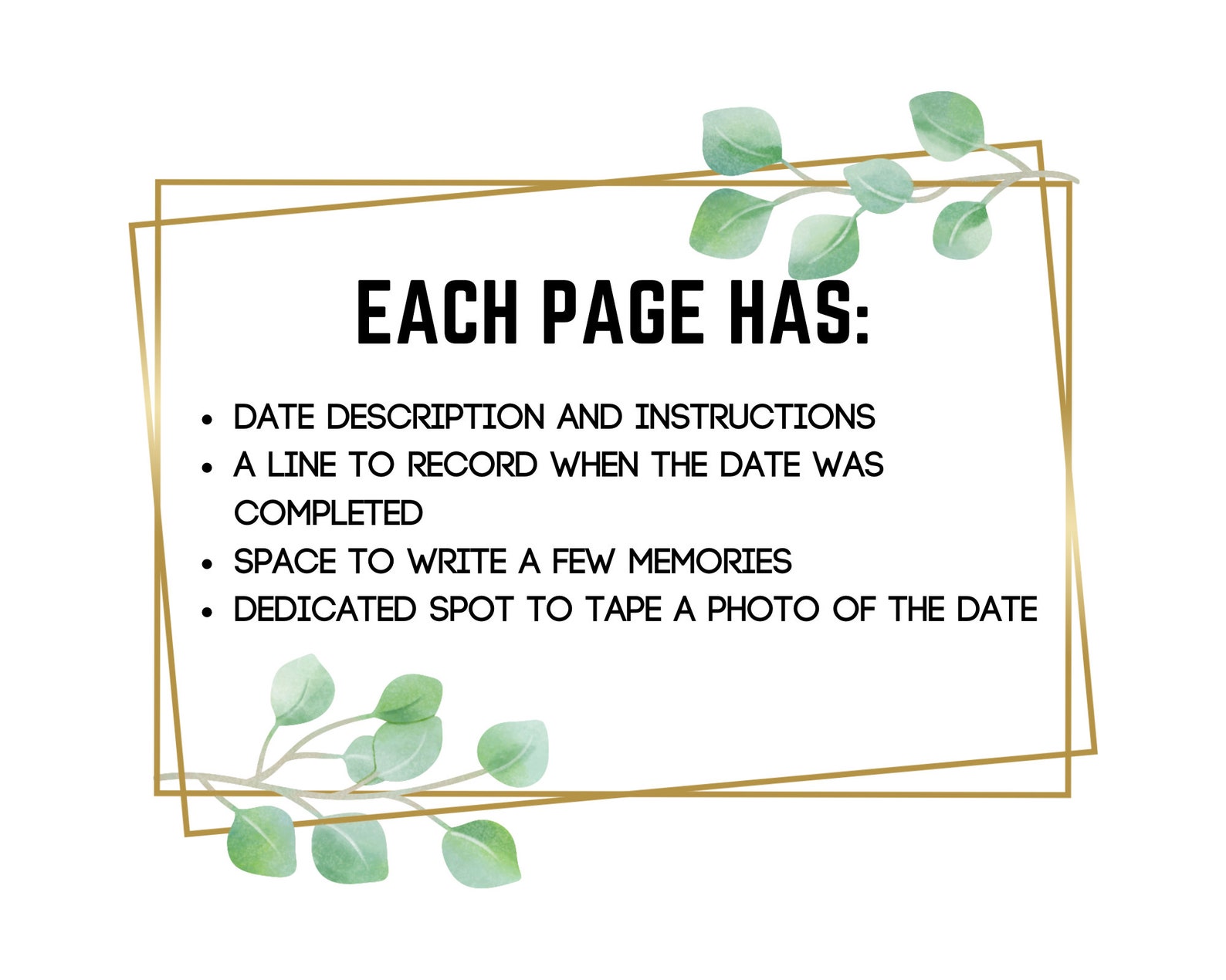 Printable Date Book Unique Wedding Gift Instant Date Ideas Couple's ...