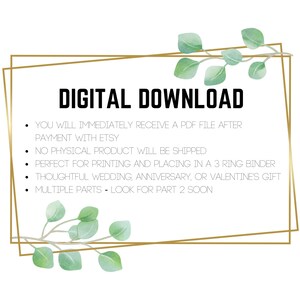 Printable Date Book | Unique Wedding Gift | Instant Date Ideas | Couple ...