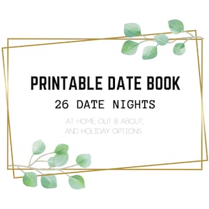 Printable Date Night Book: 26 Unique Date Ideas (digital Download) - Etsy