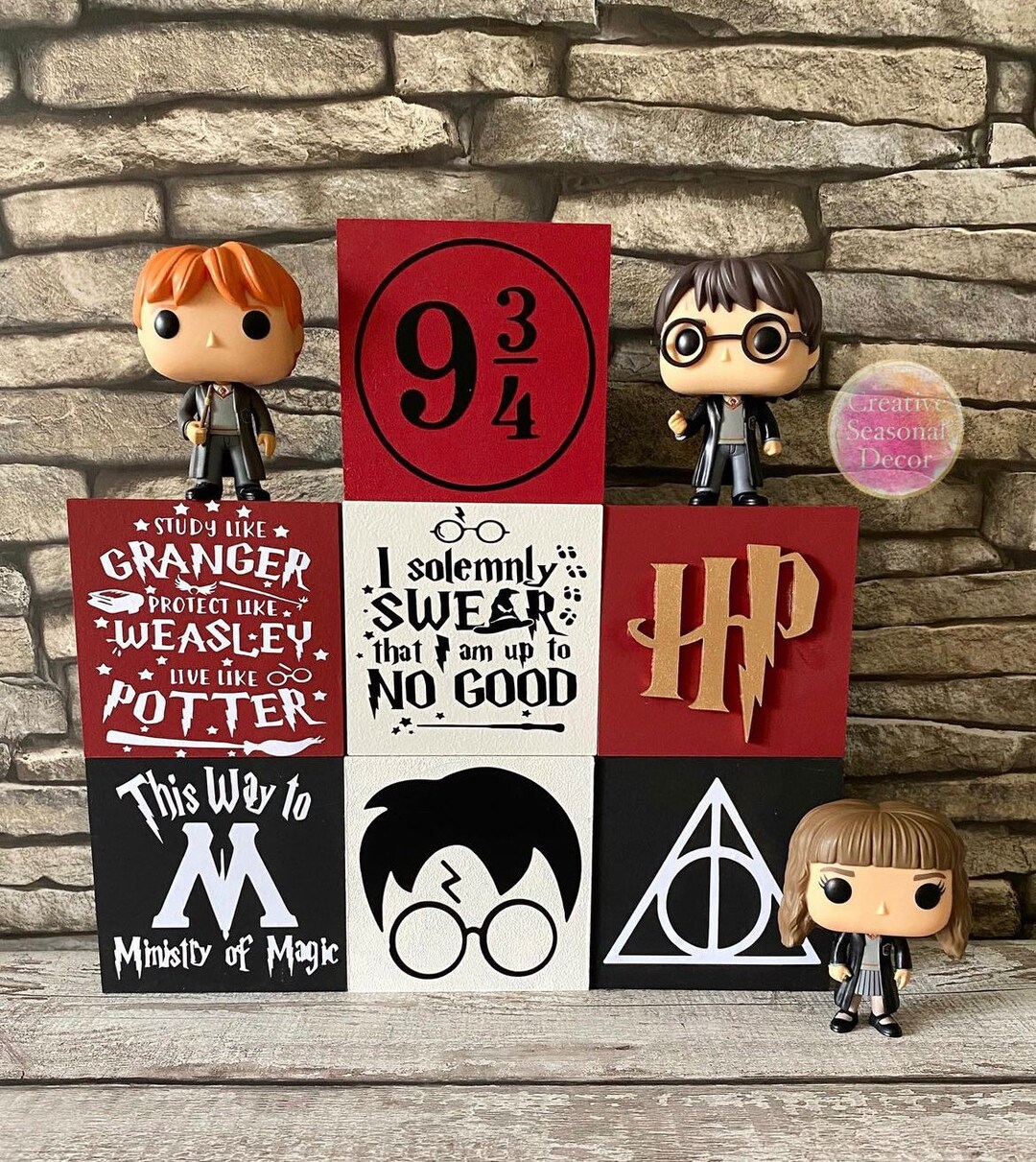 Harry Potter Blocks, Tiered Tray Decor - Etsy