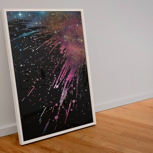 Supernova Paint Splatter Print / Starry Cosmic Spill Download / Fantasy ...