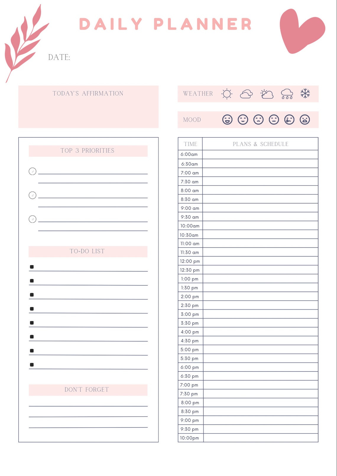 2023 Daily Planner Weekly Planner Digital Journal Digital - Etsy