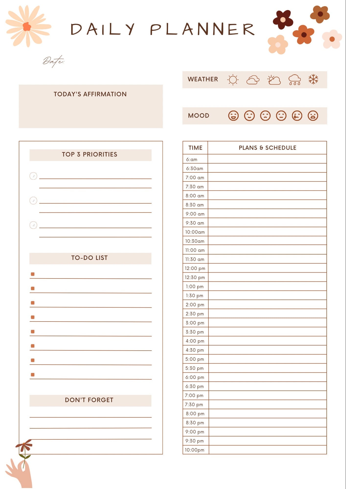 2023 Daily Planner Weekly Planner Digital Journal Digital - Etsy