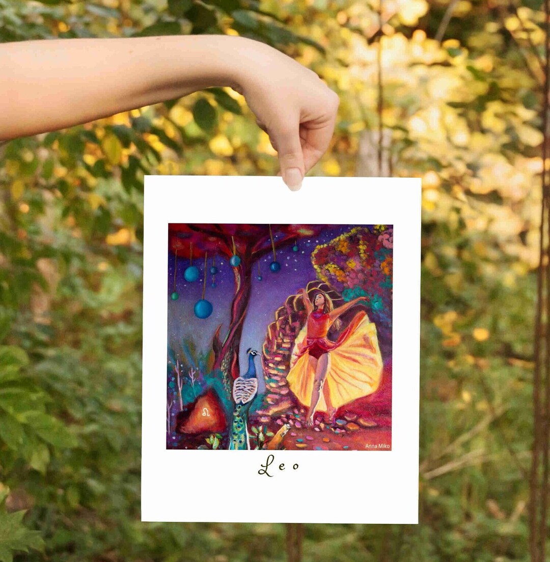 Leo Poster Zodiac Personalized Original Wall Art Astrology Spiritual ...