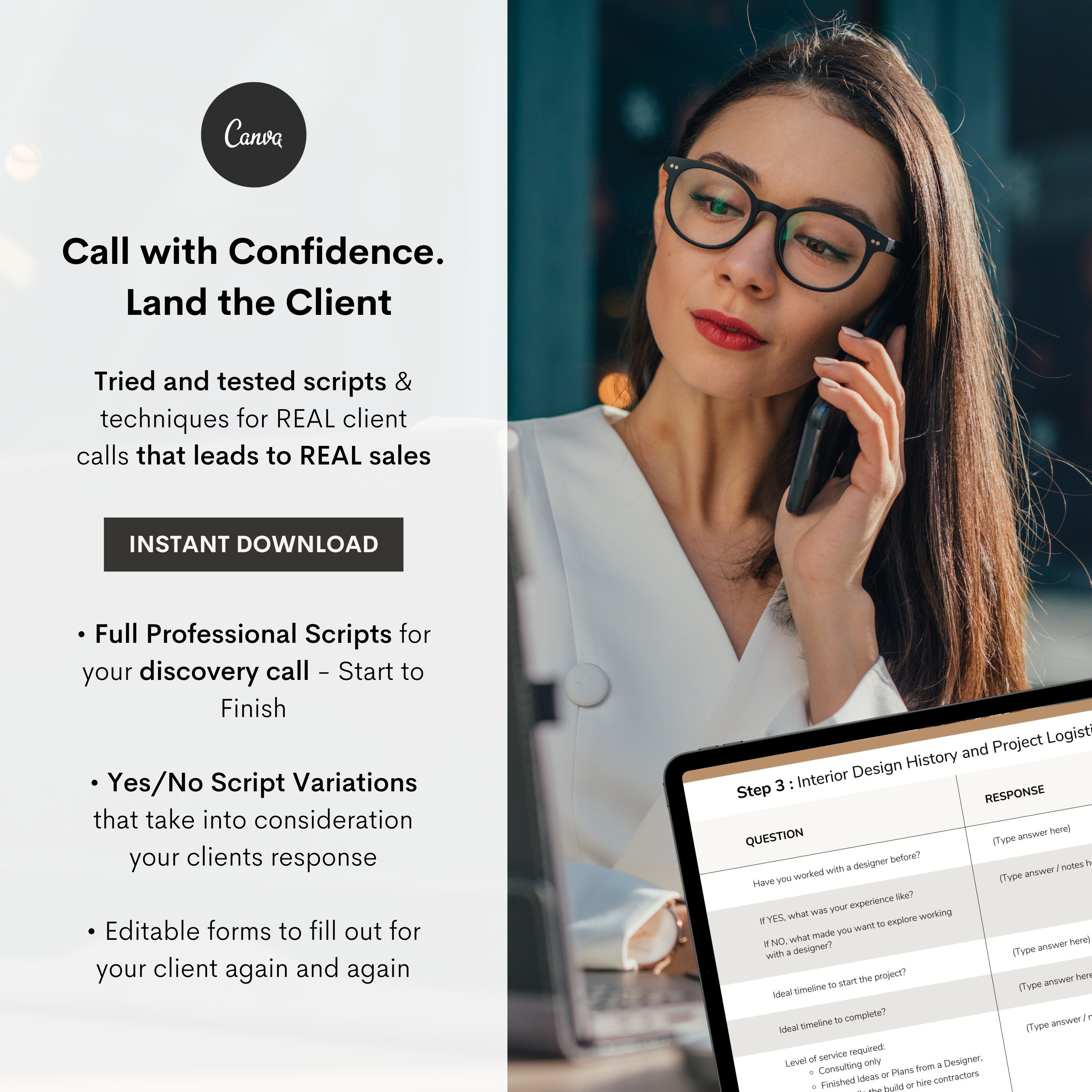 Interior Design Business Discovery Consultation Call Template - Etsy