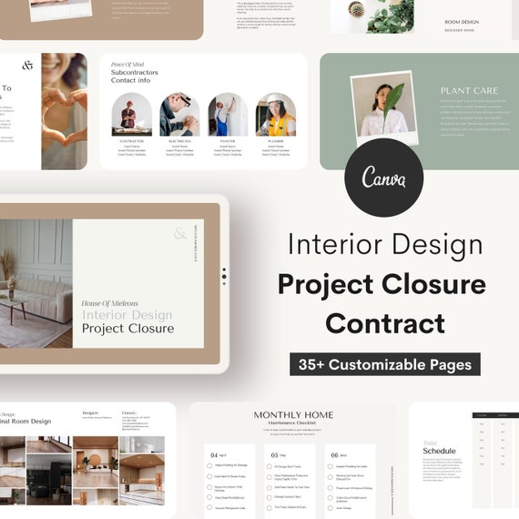 Interior Design Project Closure Contract / Client off Boarding - Etsy