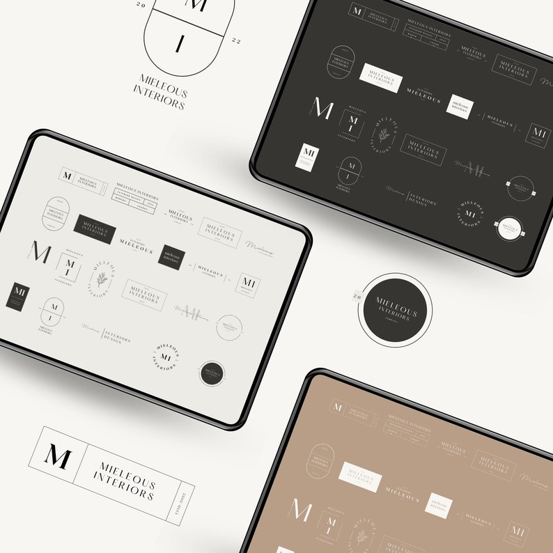 Interior Design Logo Templates: Canva DIY Brand Kit (digital Download ...