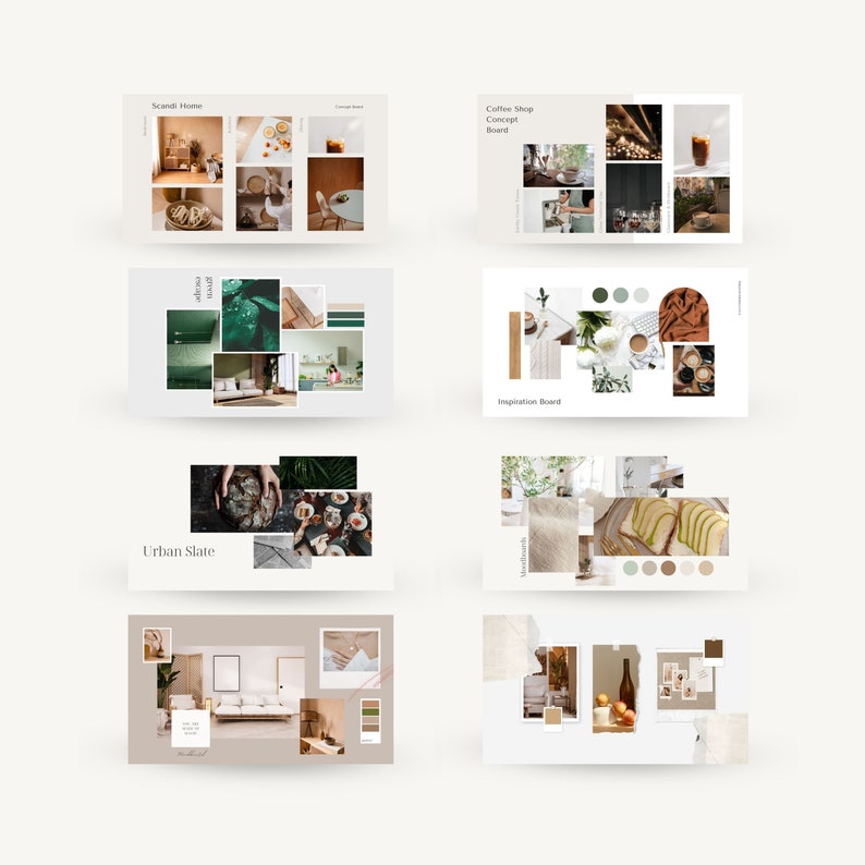 Interior Design Mood Board Kit: 35 Canva Templates (digital Download ...