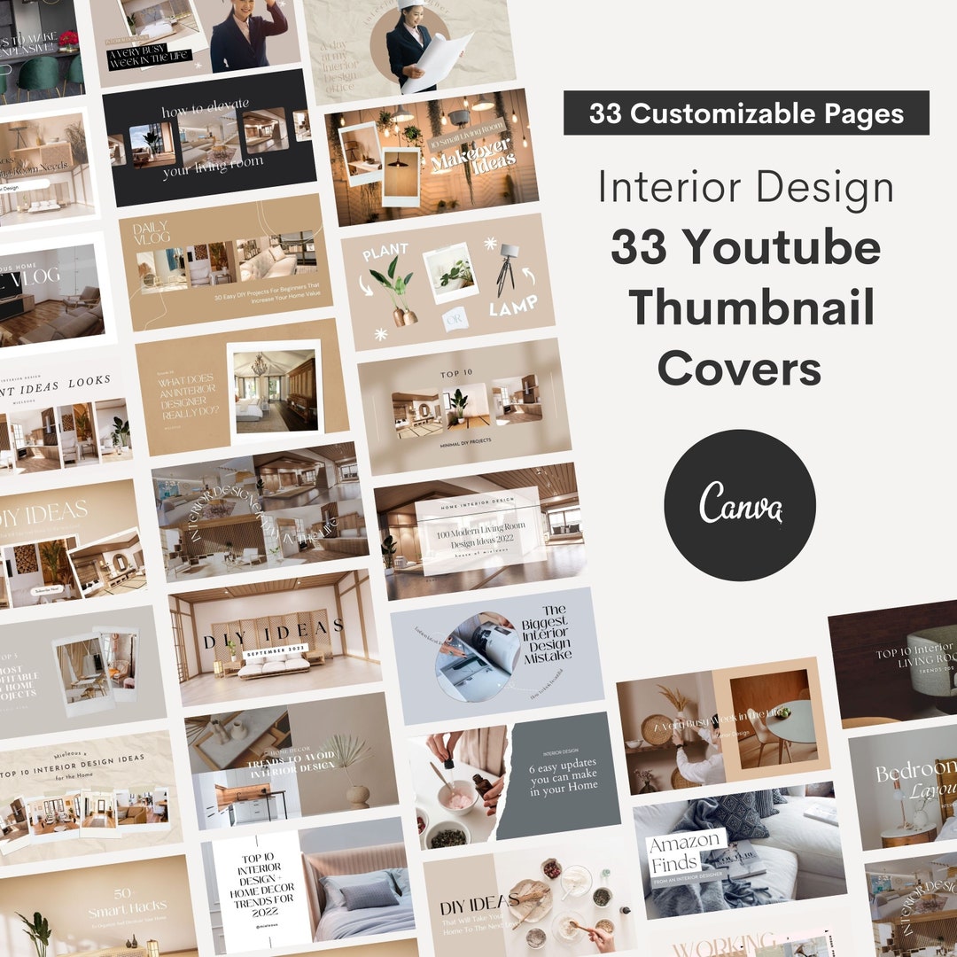 33 Interior Design Youtube Thumbnail Design Template Canva - Youtube ...