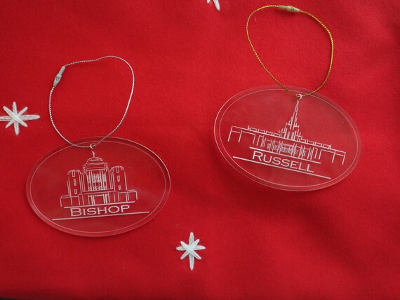 LDS Temple Art Ornament Tags Wedding Holiday Gift | Etsy