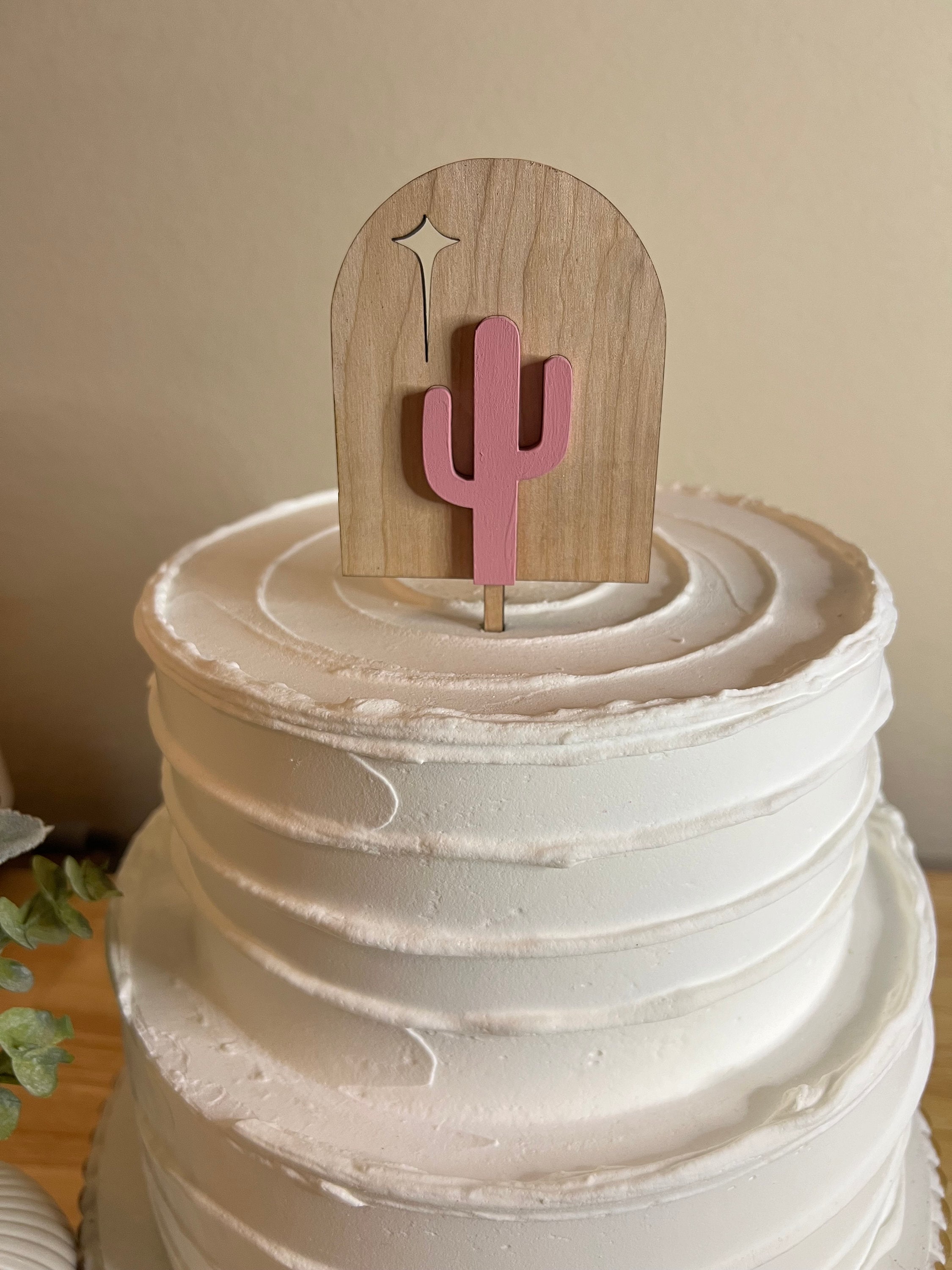 Boho Cactus Cake Topper | Desert Theme Cake Topper | Boho Colors ...