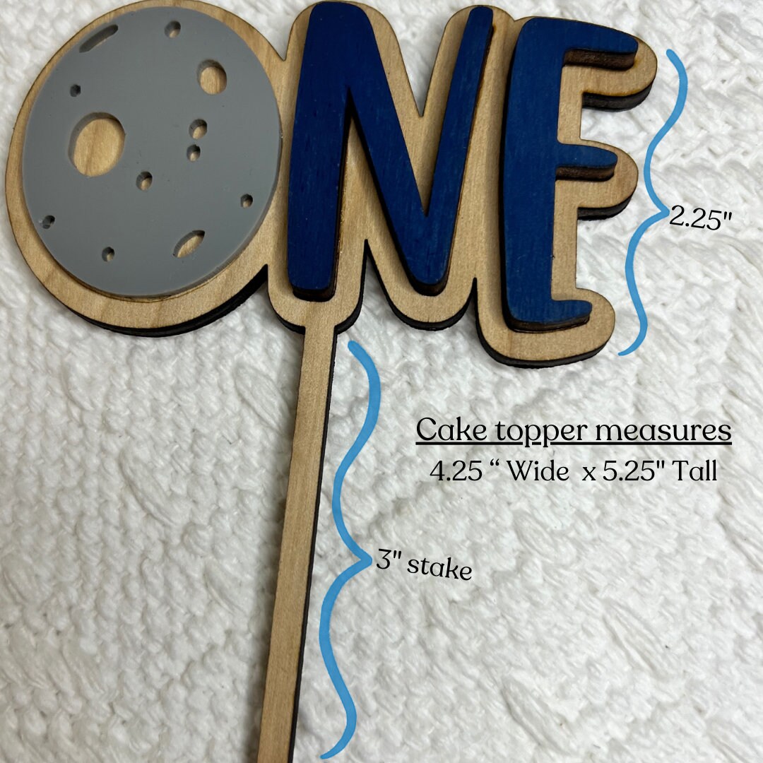 First Birthday Cake Topper | Space Theme 1st Birthday | One Cake Topper ...