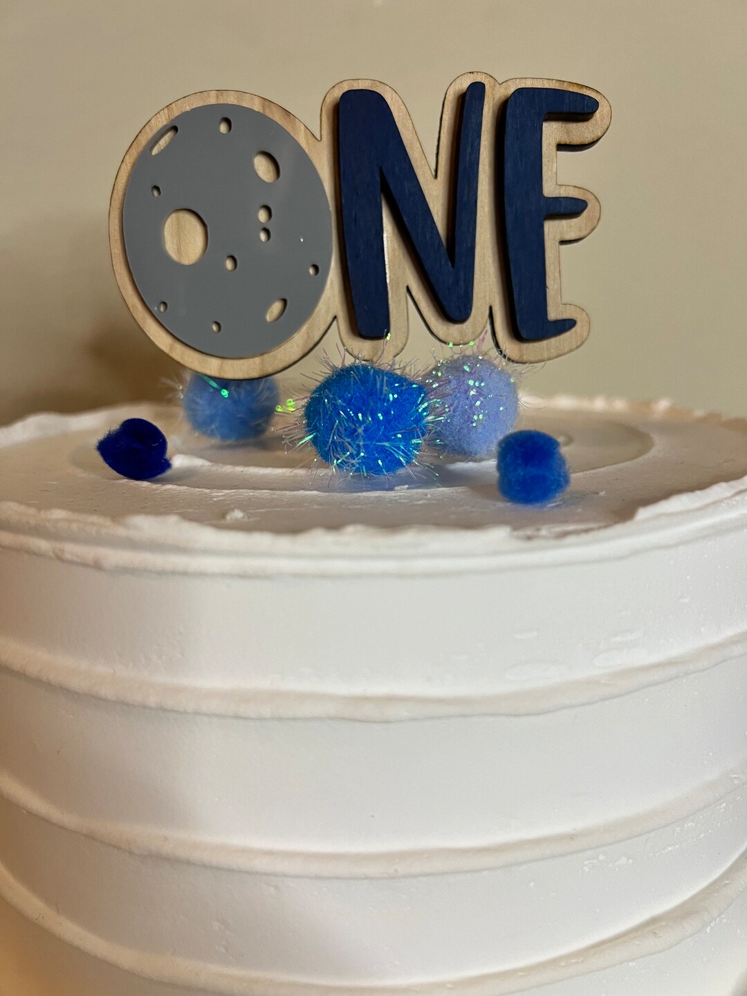 First Birthday Cake Topper | Space Theme 1st Birthday | One Cake Topper ...