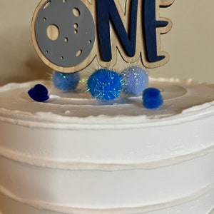 First Birthday Cake Topper | Space Theme 1st Birthday | One Cake Topper ...