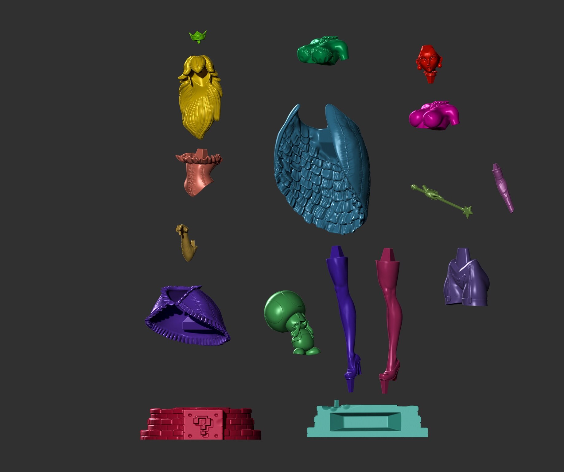 Super Princess Peach 3D Printable STL File High-quality 3D - Etsy