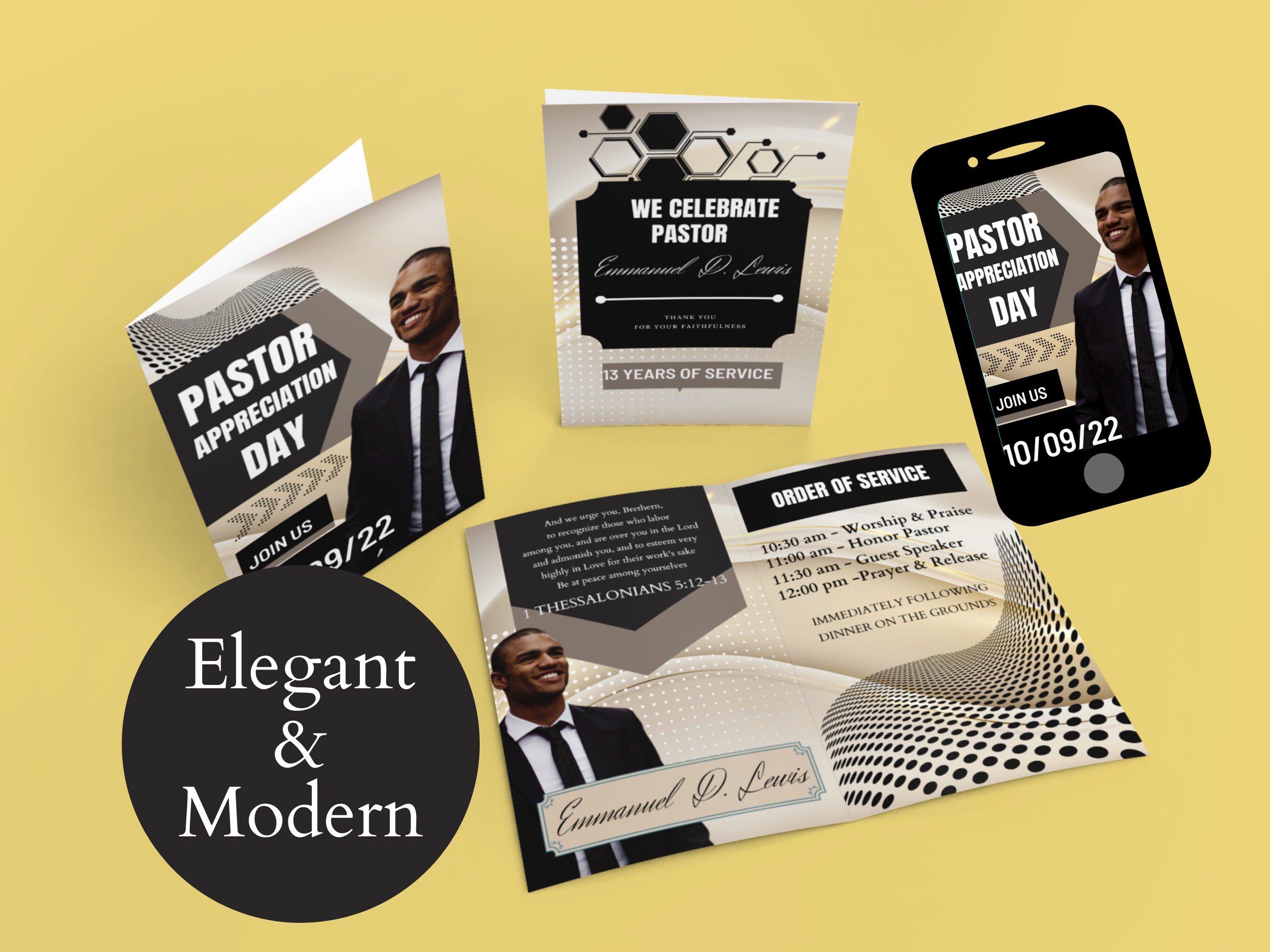 Pastor Appreciation Day Template, Church Program, Church Bulletin ...