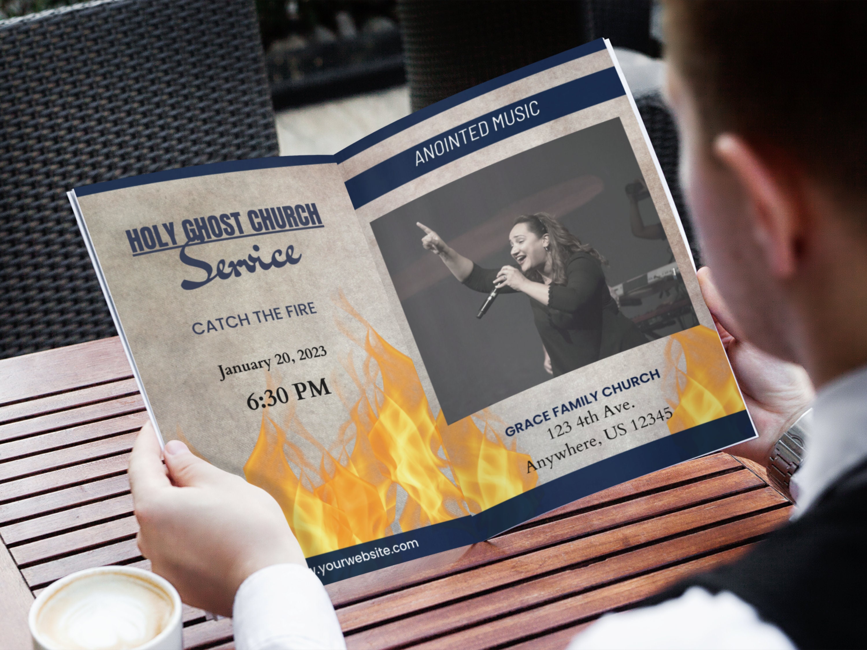 Church Program Flyer Template, Revival Brochure, Event Flyer, Church ...