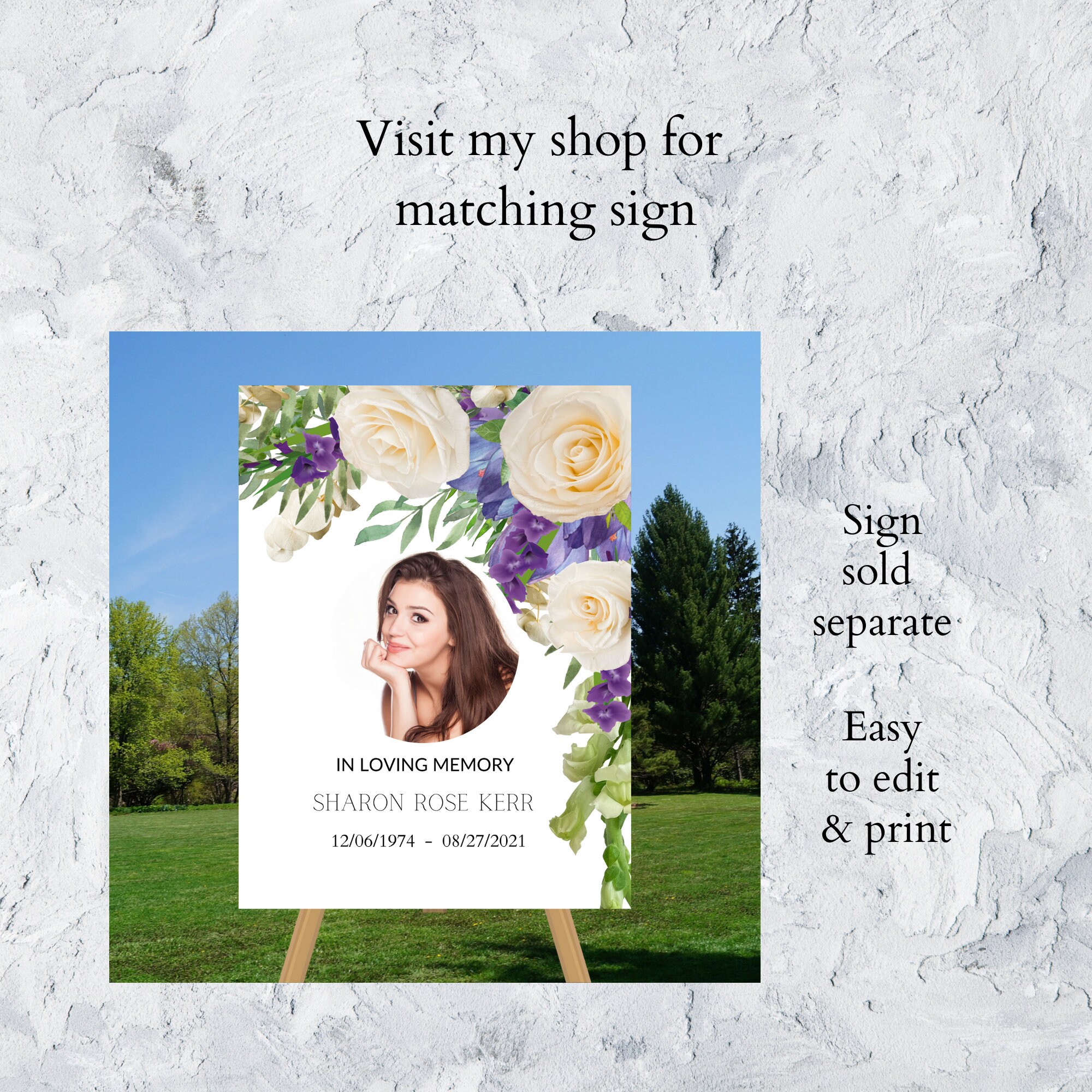 Funeral Program 5x7 Funeral Celebration of Life Editable Printable With ...